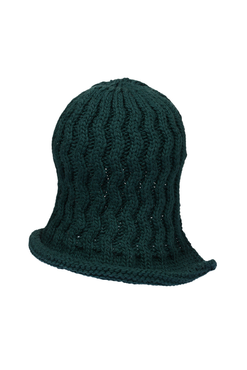 PERM HAIR KNIT CAP (D.GREEN) – Office Kiko